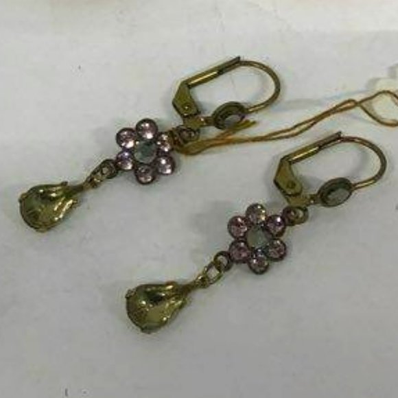 Michal Negrin | Jewelry | Michal Negrin Crystal Flower Drop Earrings ...